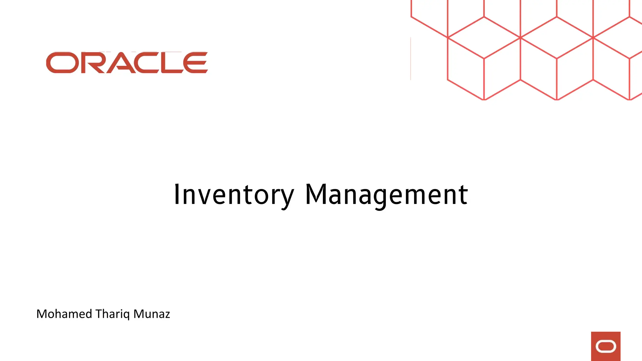 Overview to the Oracle Inventory Managment | PPTX