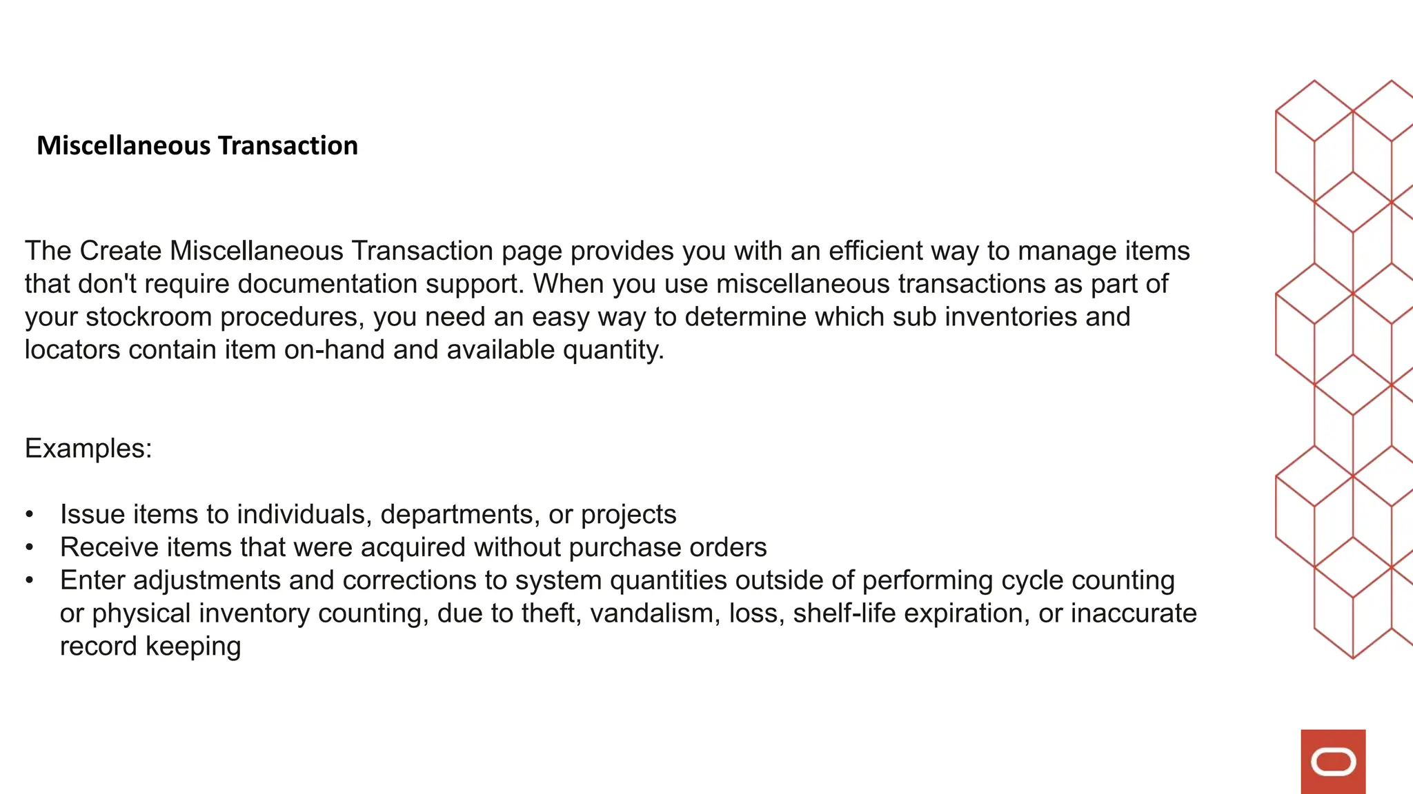 Overview To The Oracle Inventory Managment Pptx