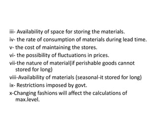 Inventory management m.com 2 sem | PPTX