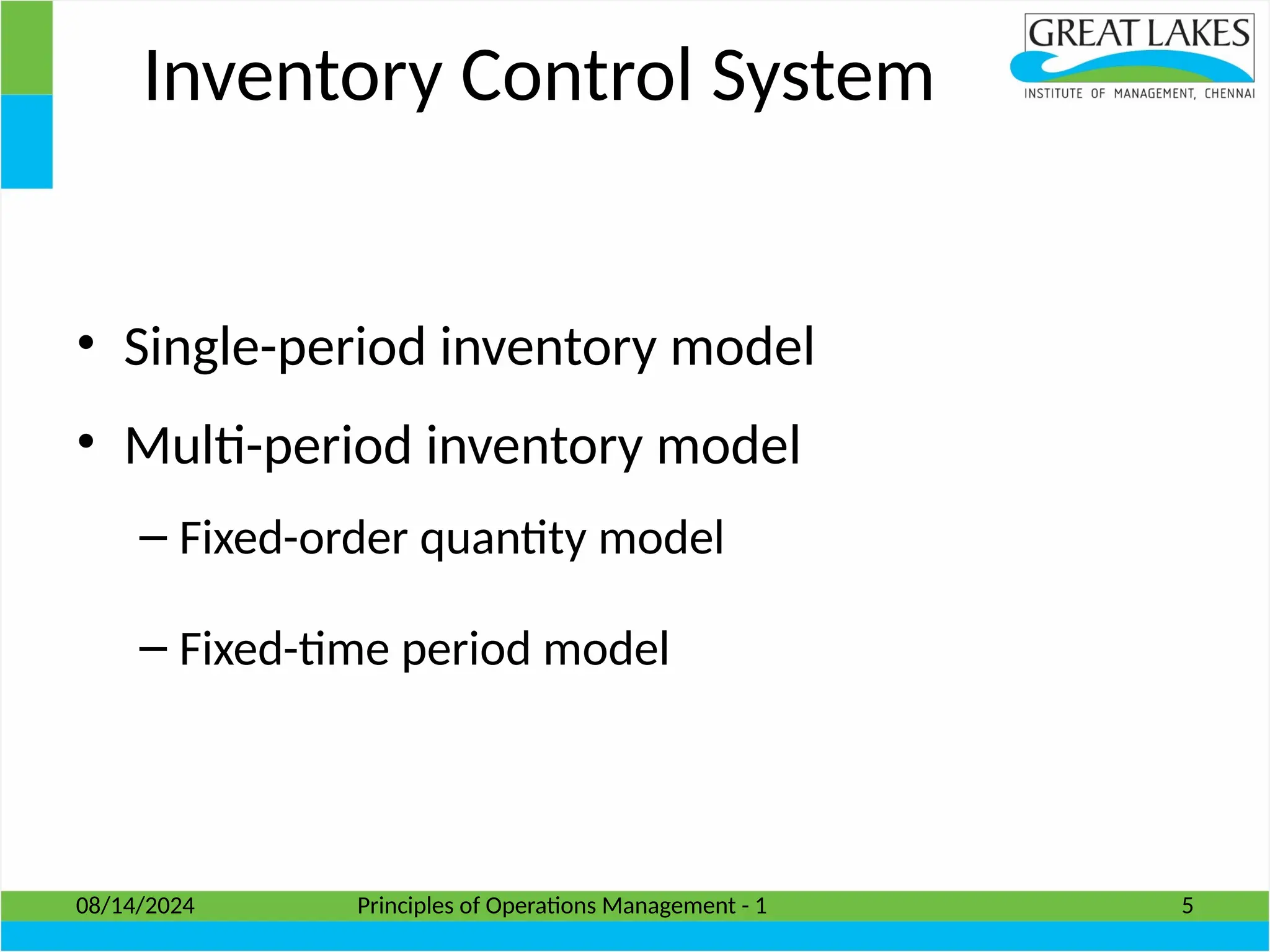 Inventory management in operations for mba | PPTX