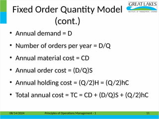 Inventory management in operations for mba | PPTX