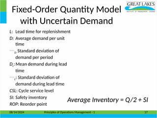 Inventory management in operations for mba | PPTX
