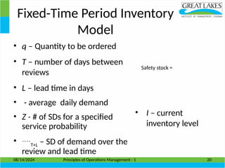 Inventory management in operations for mba | PPTX