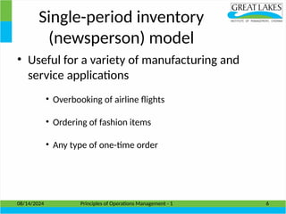 Inventory management in operations for mba | PPTX