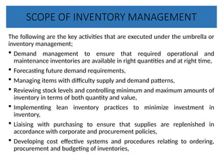 THE FUNDERMENTALS OF INVENTORY MANAGEMENT | PPTX