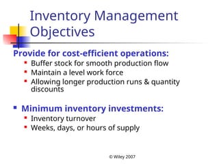 INVENTORY MANAGEMENT for industrial engineering management .ppt