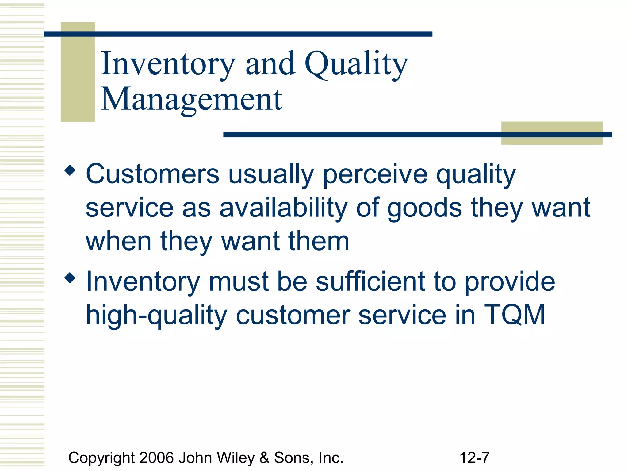 Inventory management ch12 | PPT