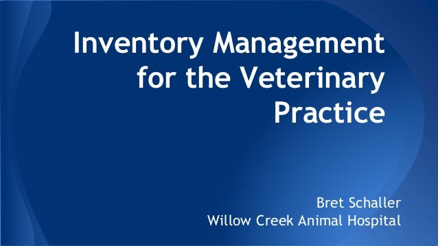 Veterinary Inventory Management - Paperless!