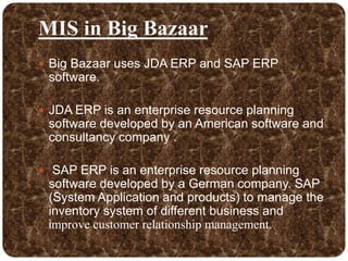 Inventory management in big bazaar | PPT