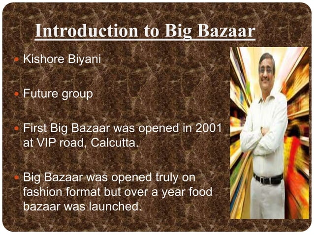 Inventory management in big bazaar | PPT