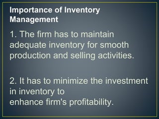 Inventory management | PPTX