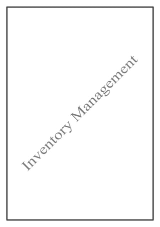 Inventory Management Project | DOCX