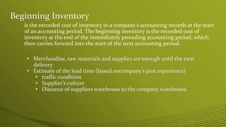 Inventory management report | PPTX