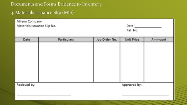 Inventory management report