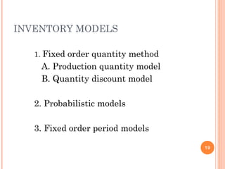Inventory management rqm, eoq, im | PPT