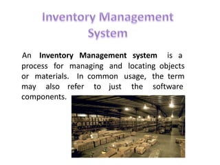 Inventory management system | PPTX
