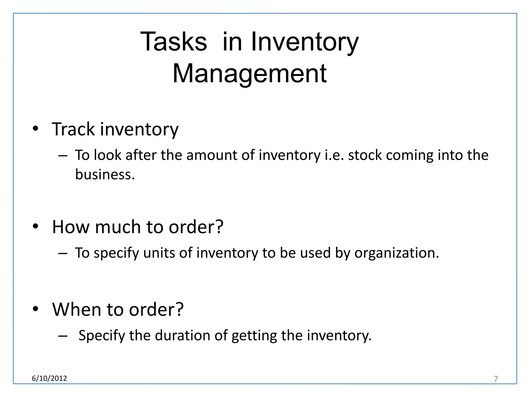 Inventory Management System | PPTX | Logistics | Business