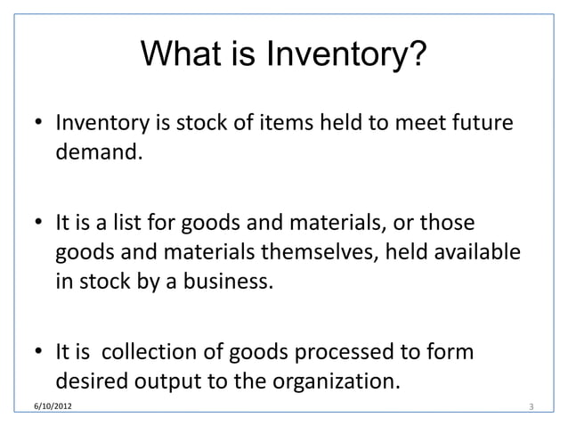 Inventory Management System | PPTX | Logistics | Business