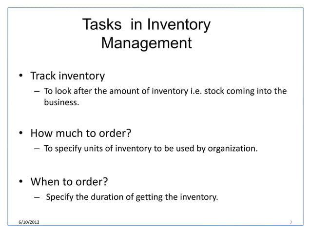 Inventory Management System | PPTX | Logistics | Business