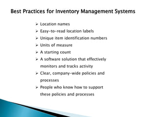 Inventory management system | PPTX