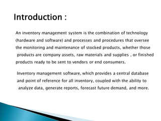 Inventory management system | PDF