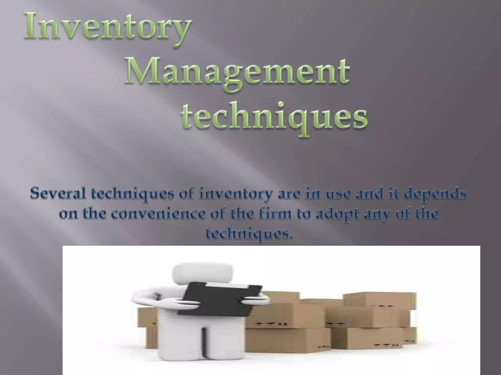 Inventory management tools and techniques retail | PPTX