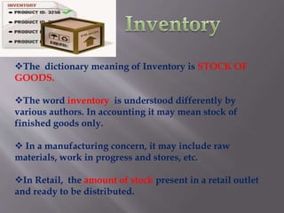 Inventory management tools and techniques retail | PPTX