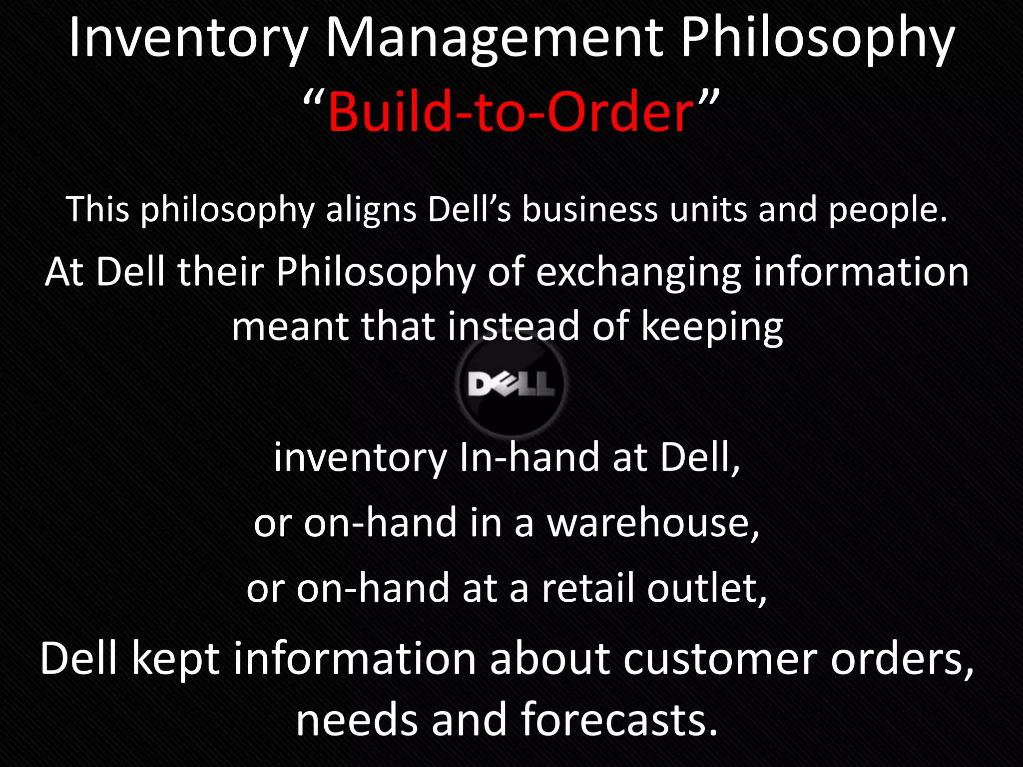 Inventory management of Dell Direct Model | PPTX
