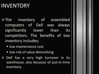 Inventory management of Dell Direct Model | PPT