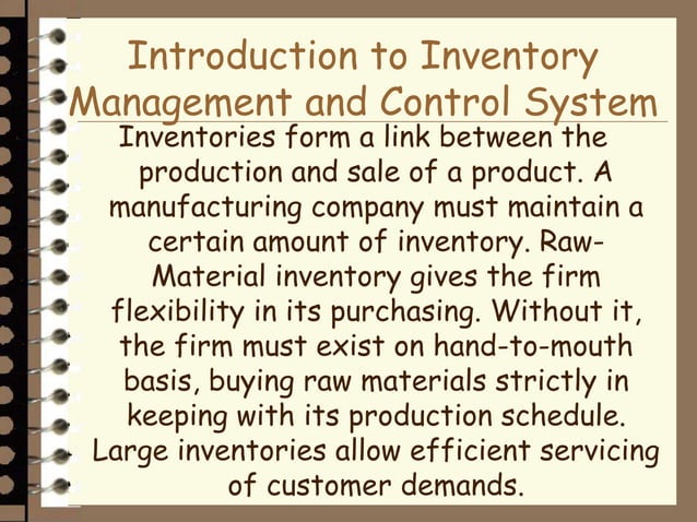 Inventory managment and control system by m.hashaam | PPTX