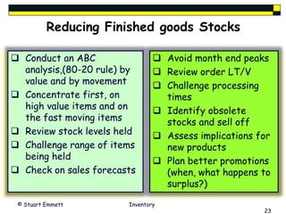 Inventory managment and improvements | PPTX