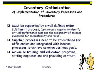 Inventory managment and improvements | PPTX