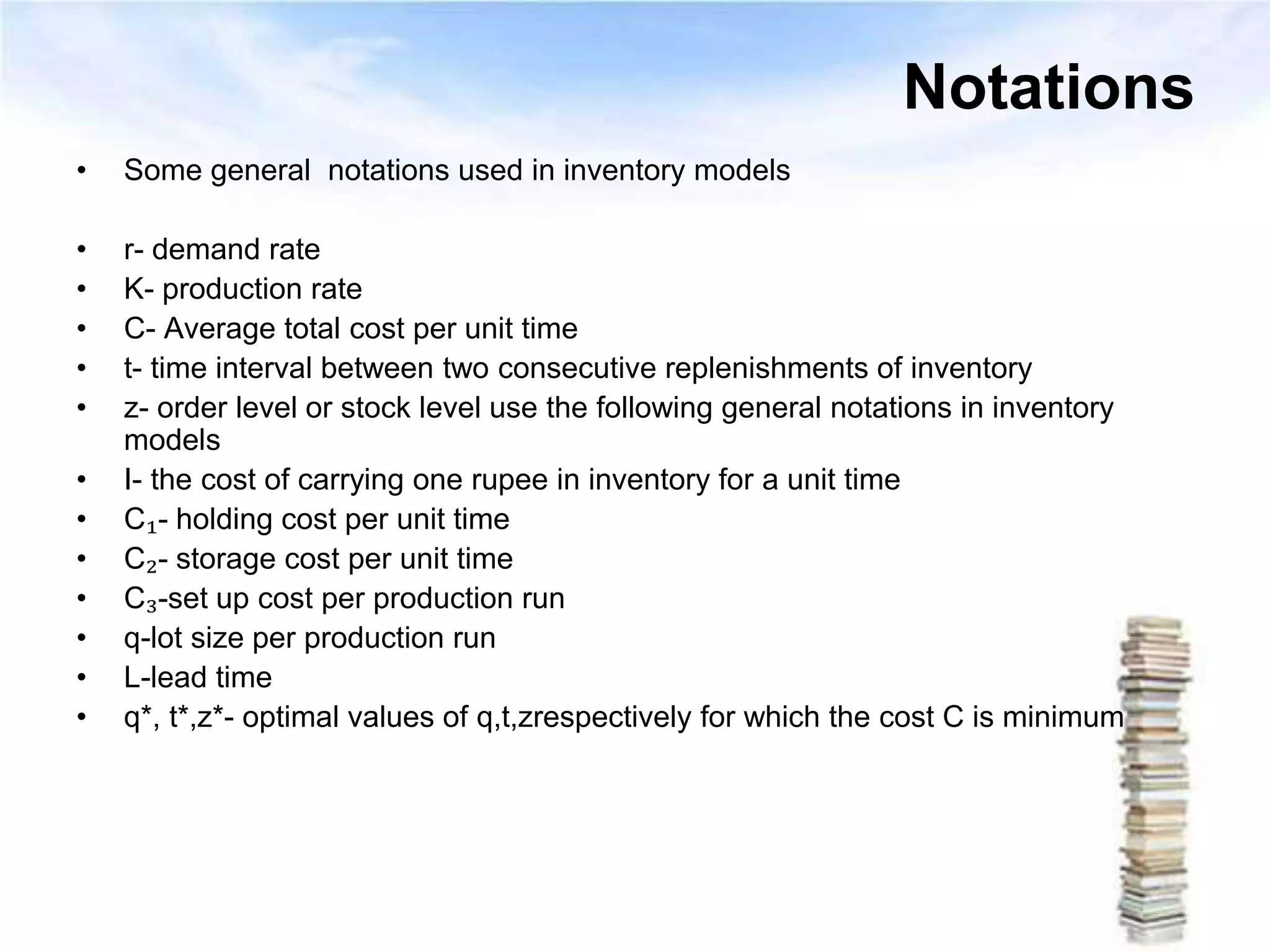 Inventory model (operation research) | PPTX
