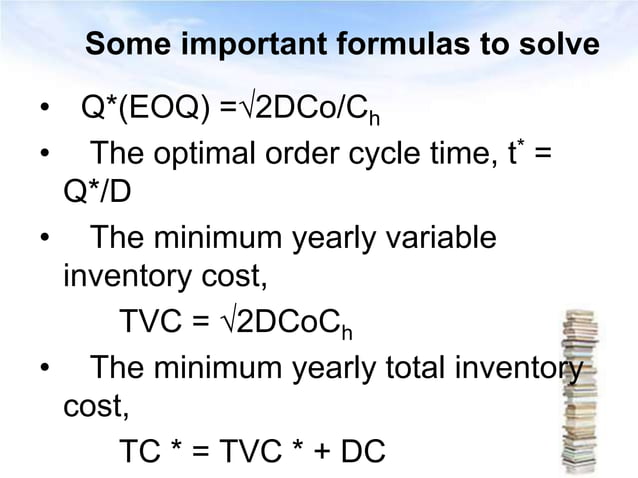 Inventory model (operation research) | PPTX