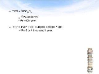 Inventory model (operation research) | PPTX