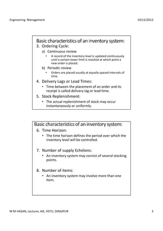 Inventory models | PDF