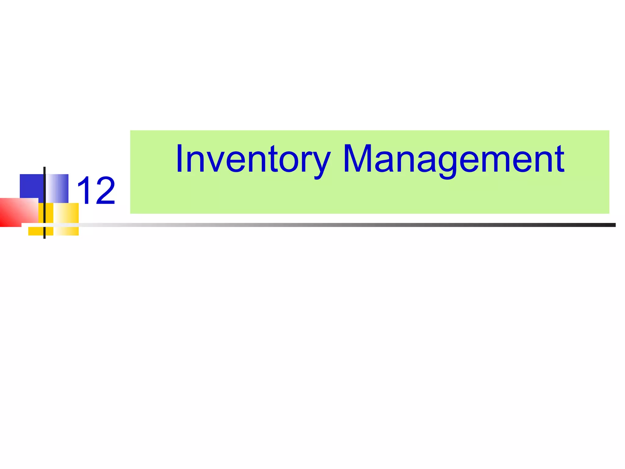 Inventory models | PPT