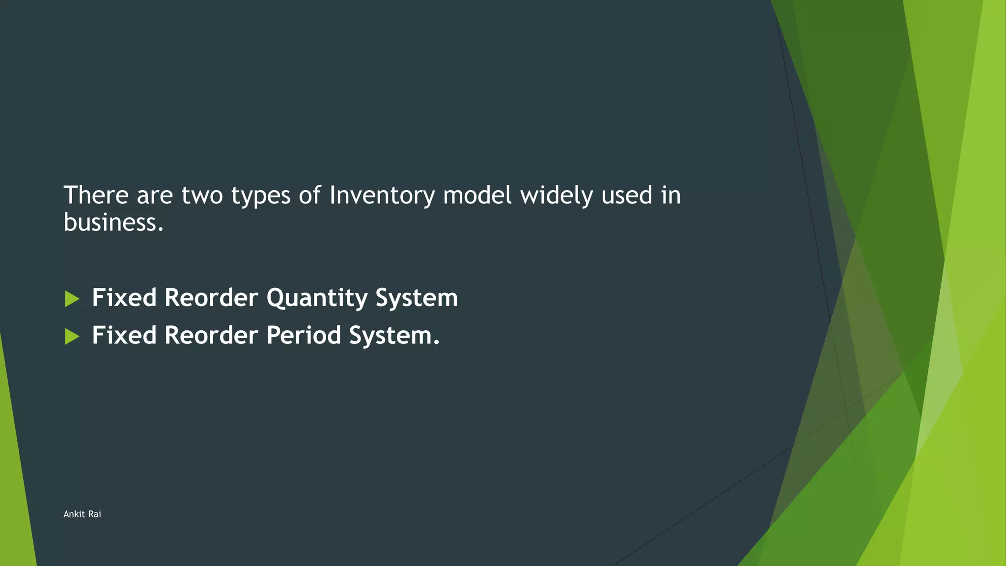 Inventory models | PPTX