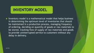 Inventory models | PPTX