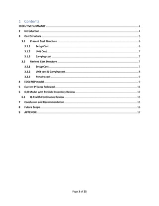 Inventory Optimization Model | PDF | Logistics | Business
