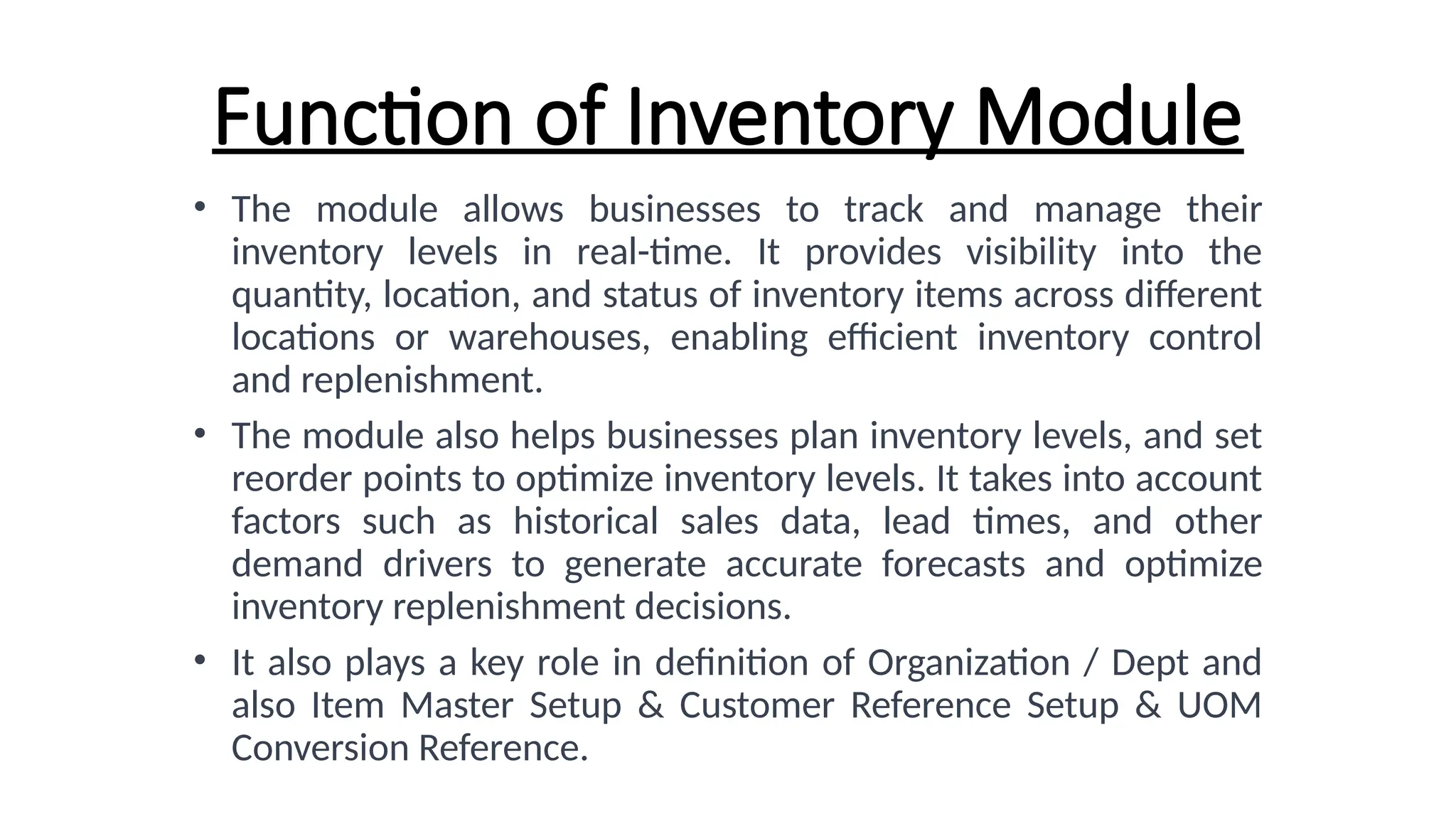 An Introduction to how the Inventory Module works in ERP system by ...