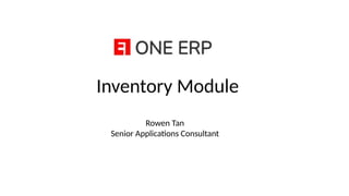 An Introduction to how the Inventory Module works in ERP system by ...