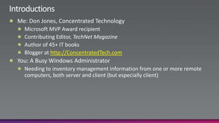 Inventory your network and clients with PowerShell | PPTX | Operating Systems | Computer ...