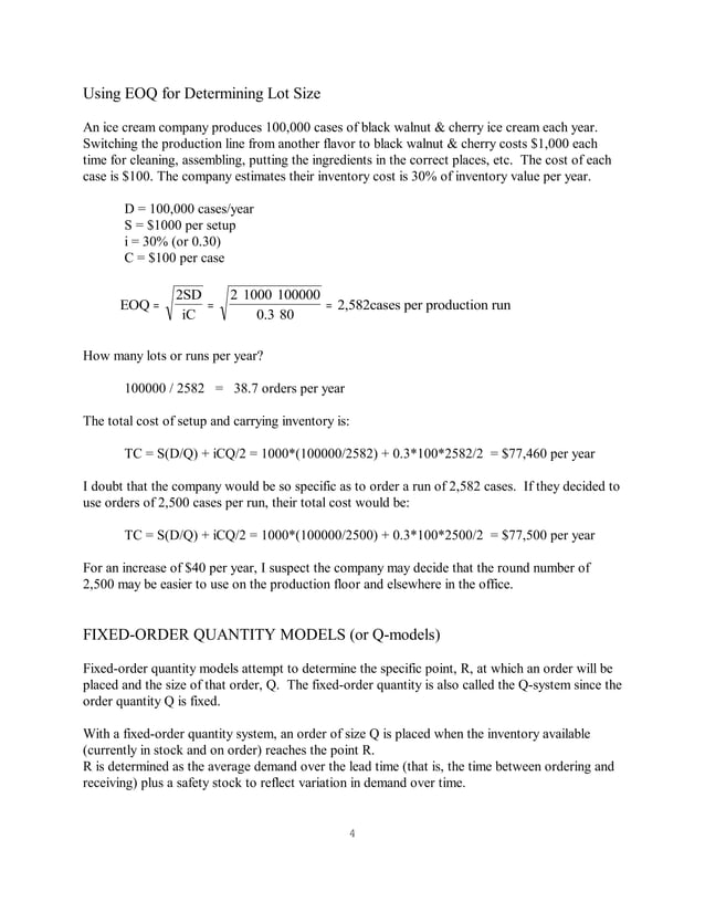 Inventory notes | PDF | Logistics | Business