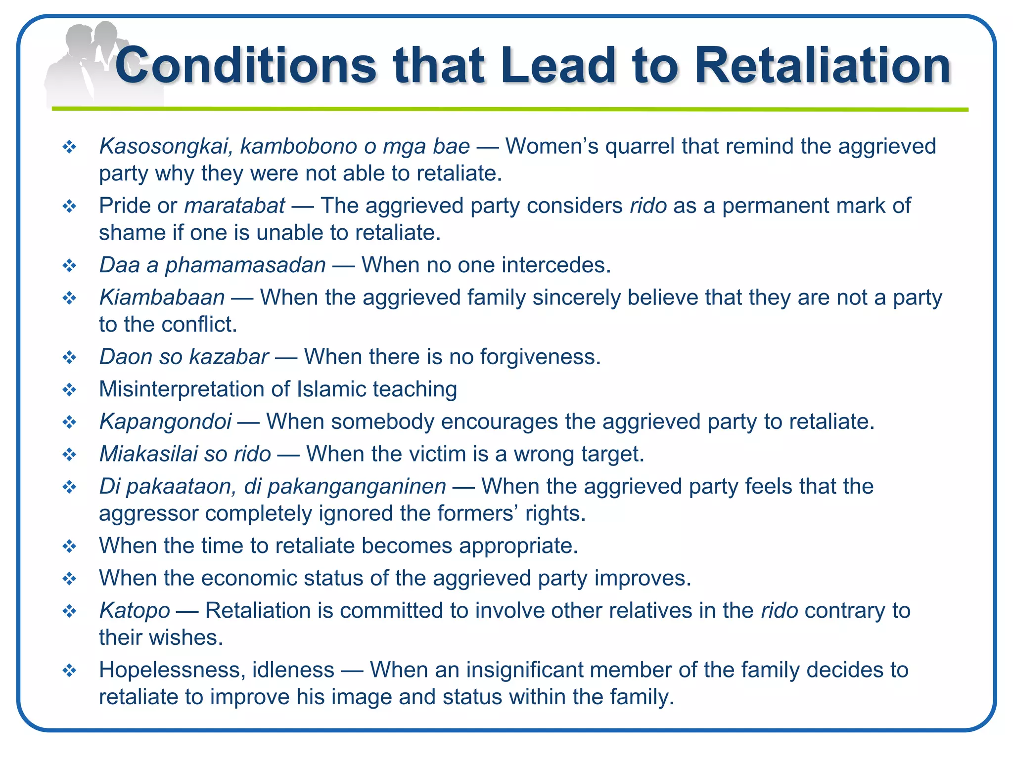 Inventory of Existing Rido in Lanao del Sur | PPTX