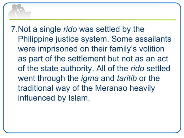 Inventory of Existing Rido in Lanao del Sur | PPTX