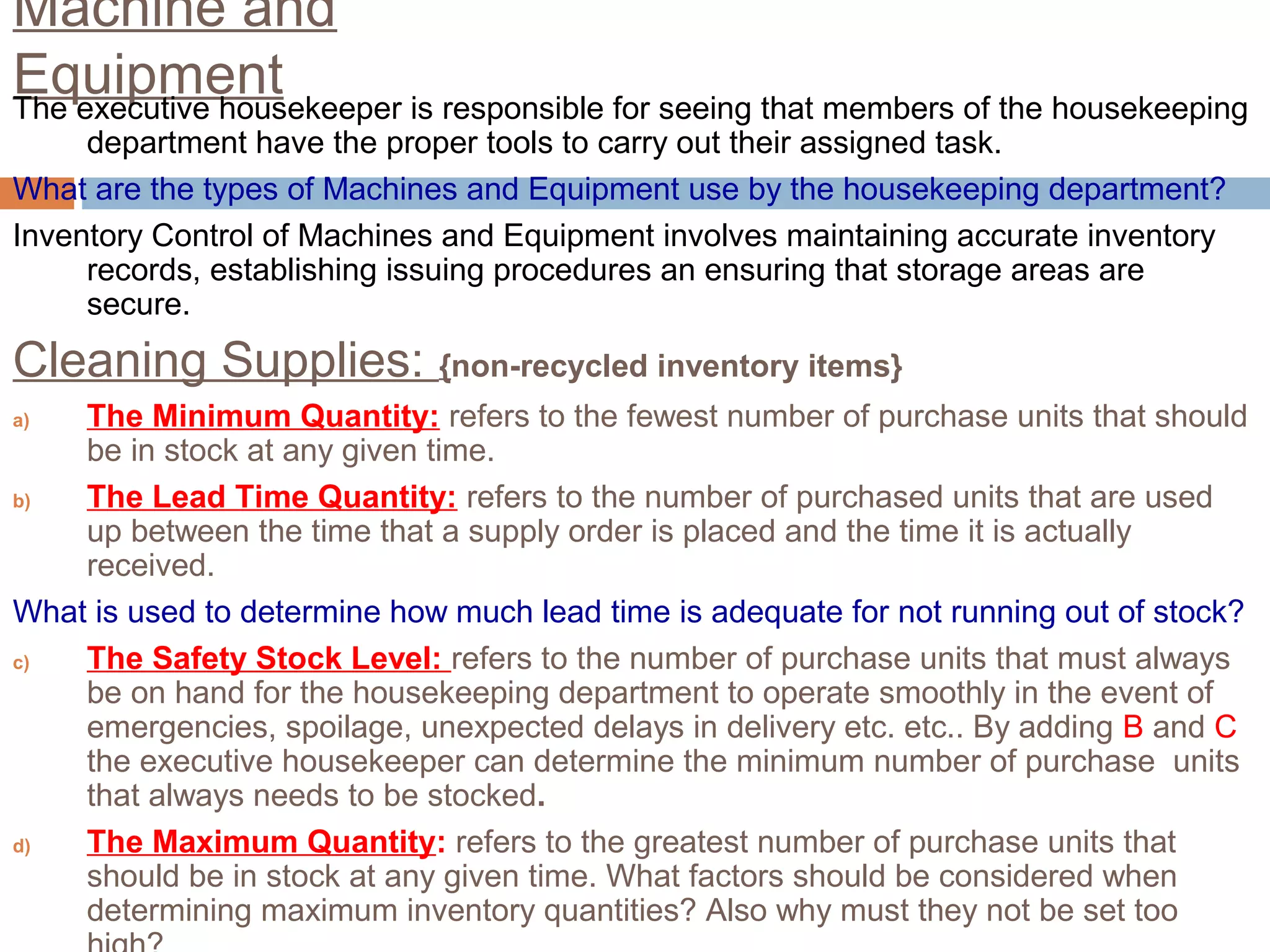 Inventory of linen | PPT