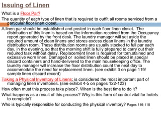 Inventory of linen | PPT