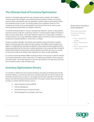 Inventory Optimization | PDF | Logistics | Business