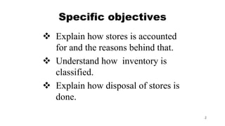 Inventory or stores management | PPTX